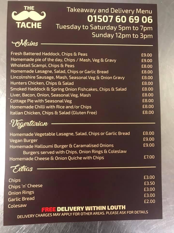 Menu at My Father's Moustache pub & bar, Louth, N Holme Rd