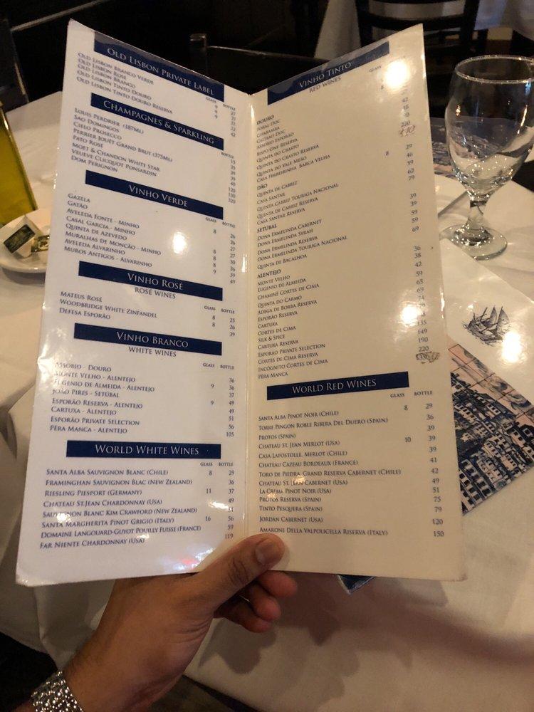 Menu at Old Lisbon Restaurants - South Miami, South Miami, Sunset Dr