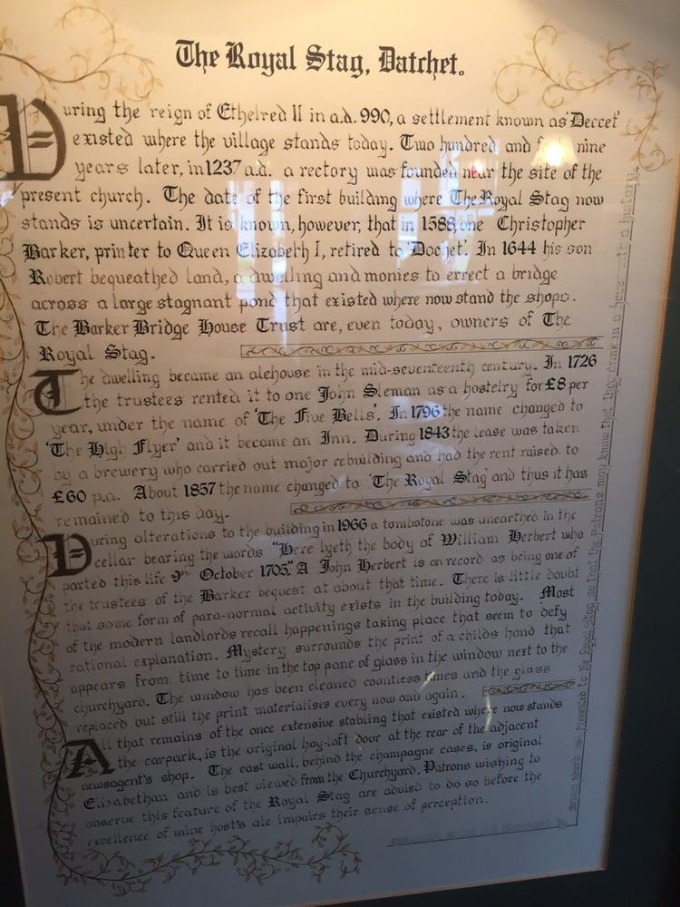 Menu at The Royal Stag pub & bar, Datchet