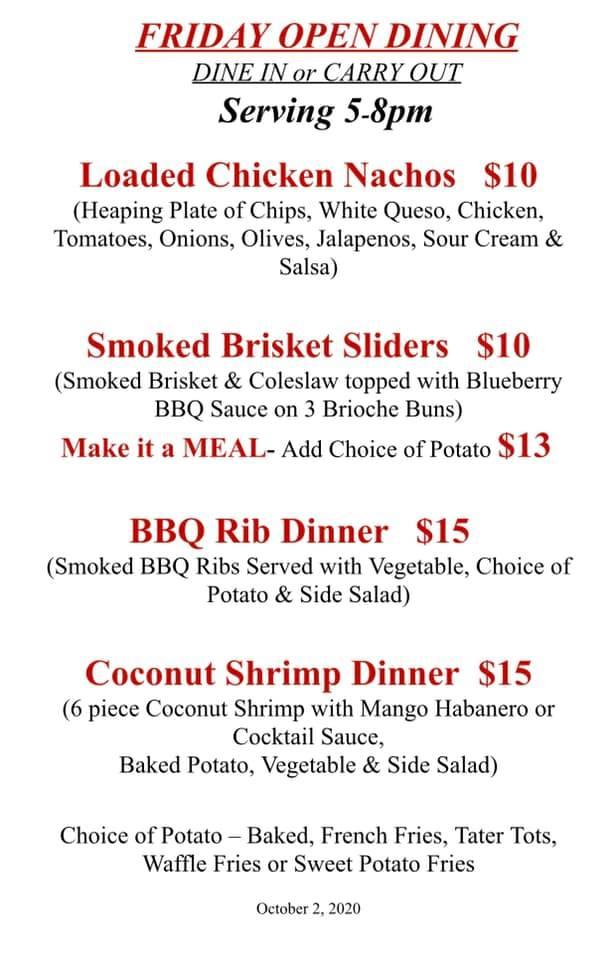 Menu at Town & Country Club, Miles City