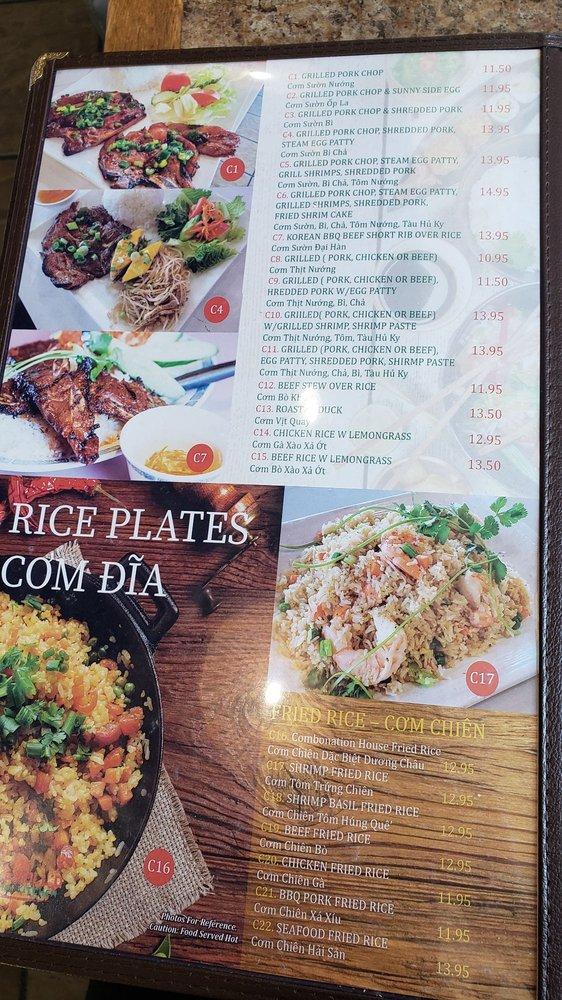 Menu at Pho Rice & Roll'd restaurant, Tracy