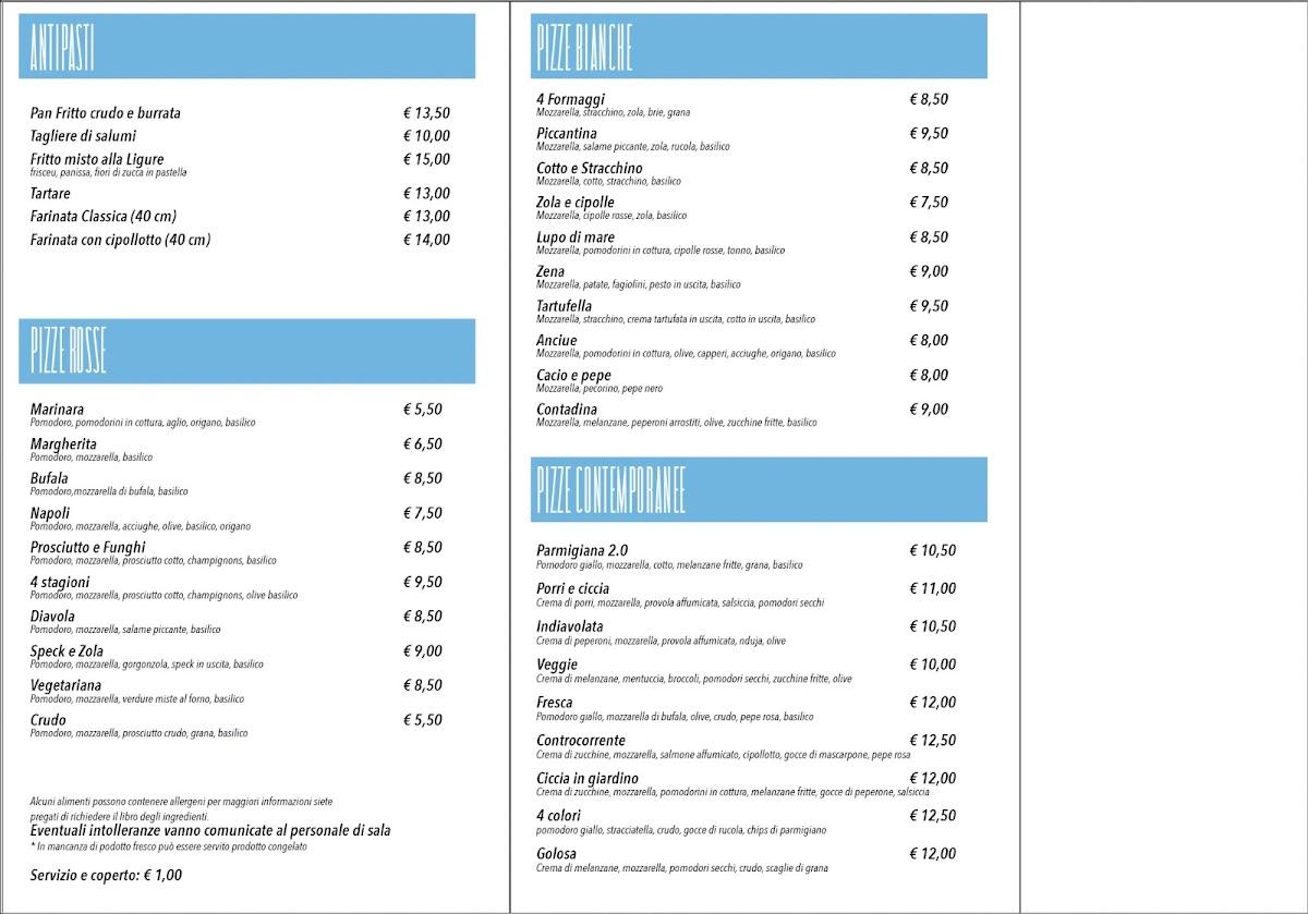 Menu da A Ghe Semmu ristorante, Imperia