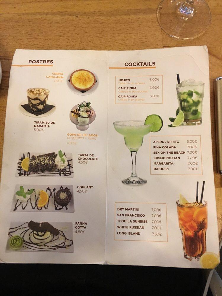 Menu at SMYRNA by Cem pub & bar, Barcelona