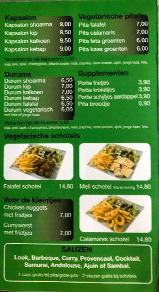 Menu at Royal, Lier