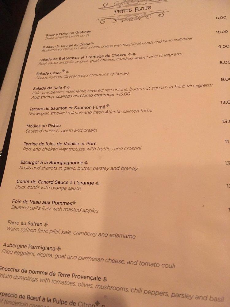 Menu at Cafe Renaissance, Vienna