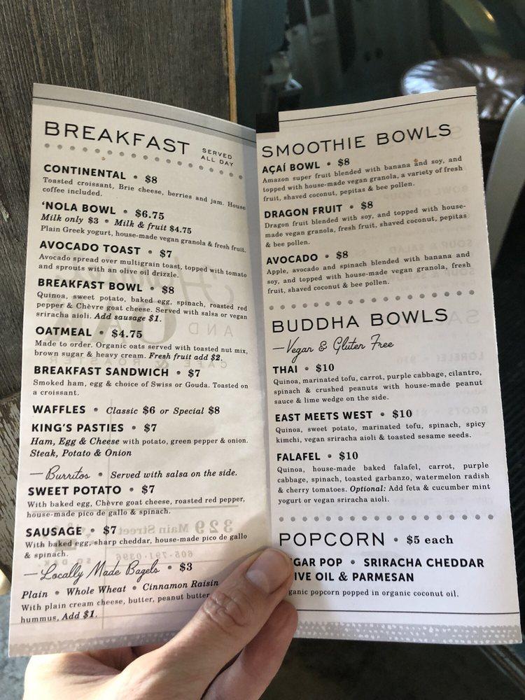 Menu at Harriet & Oak cafe, Rapid City