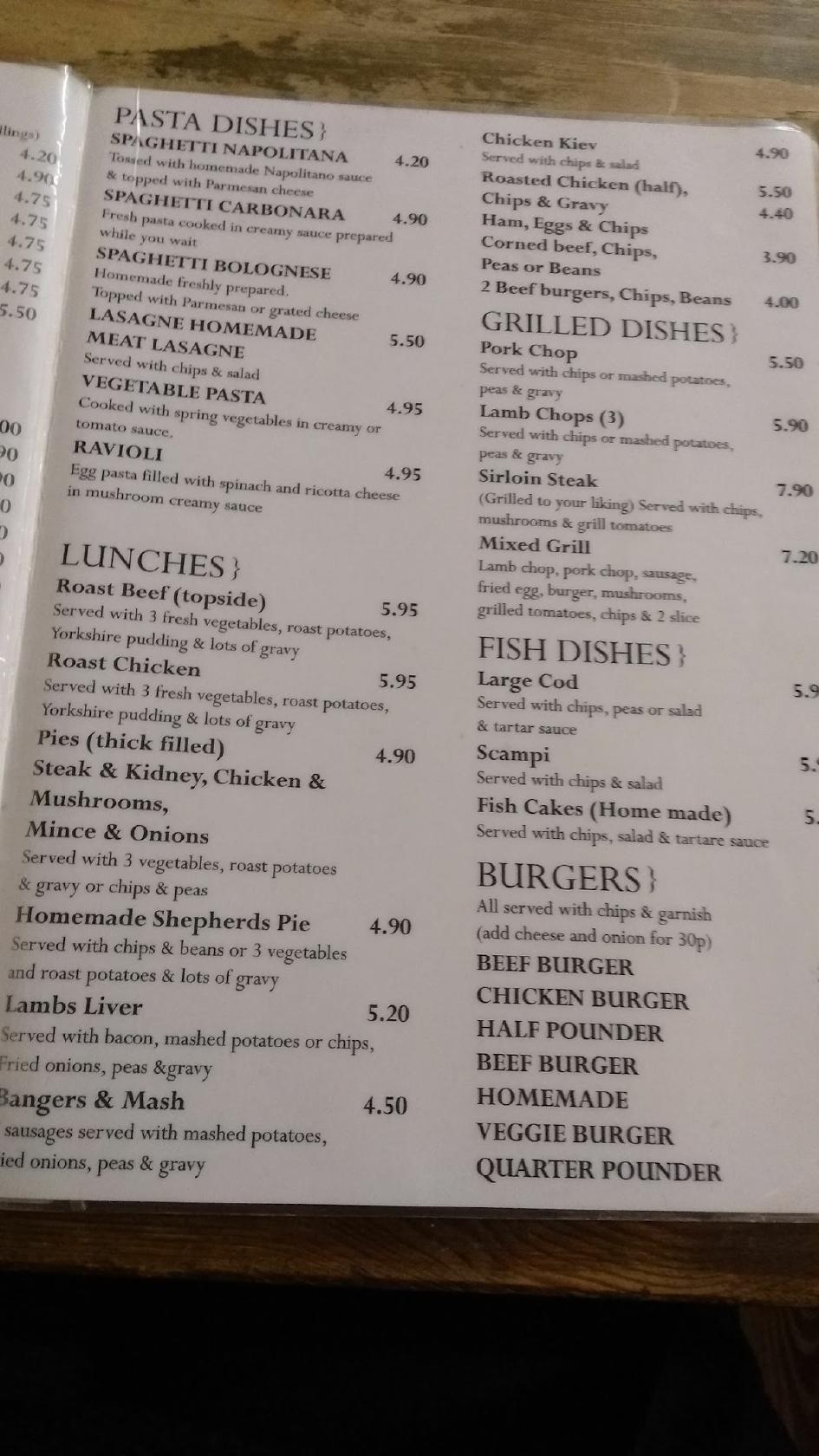 Menu at Caterham Cafe & Bistro, Caterham
