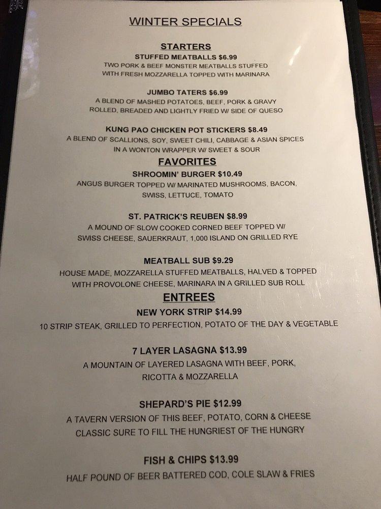 Menu at JJ's Tavern pub & bar, Northampton