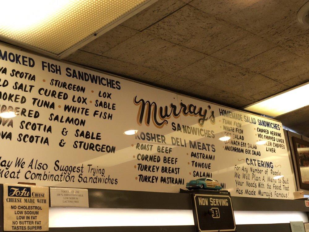 Menu at Murray's Sturgeon Shop restaurant, West New York