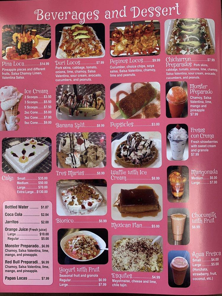 Menu at La Fresa Ice cream desserts, Akron