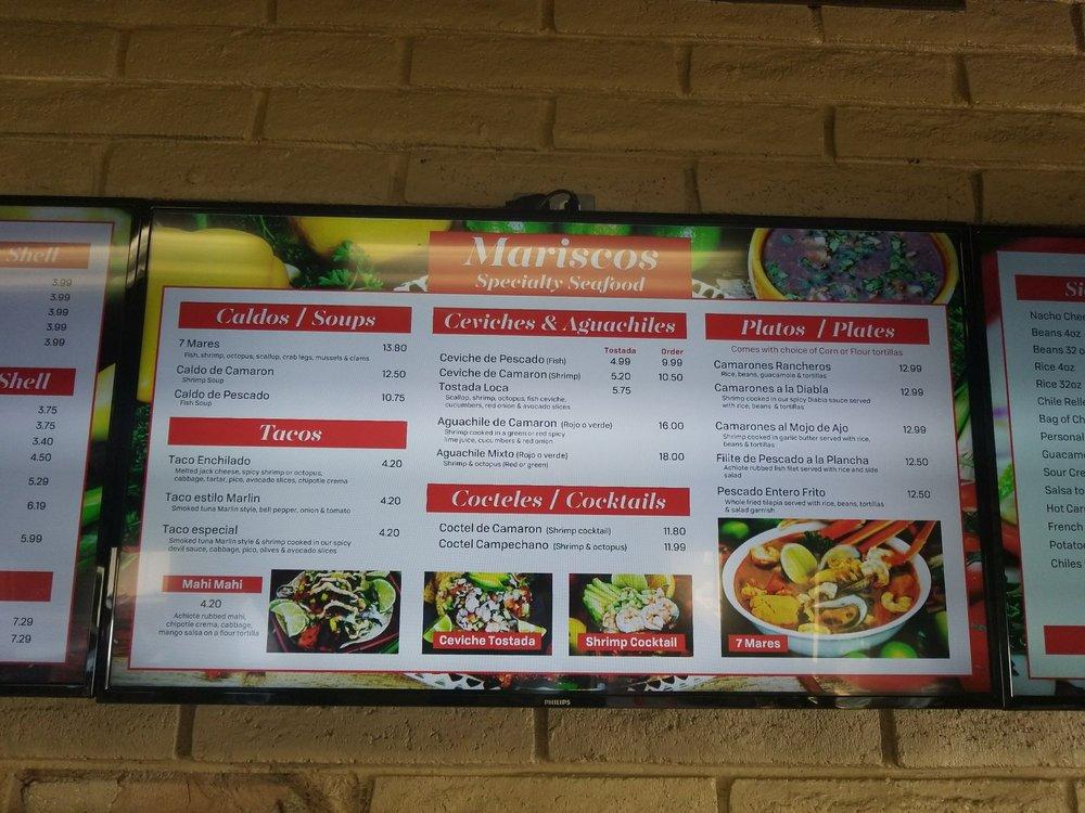 Menu at Palmitos Mexican Eatery restaurant, San Diego