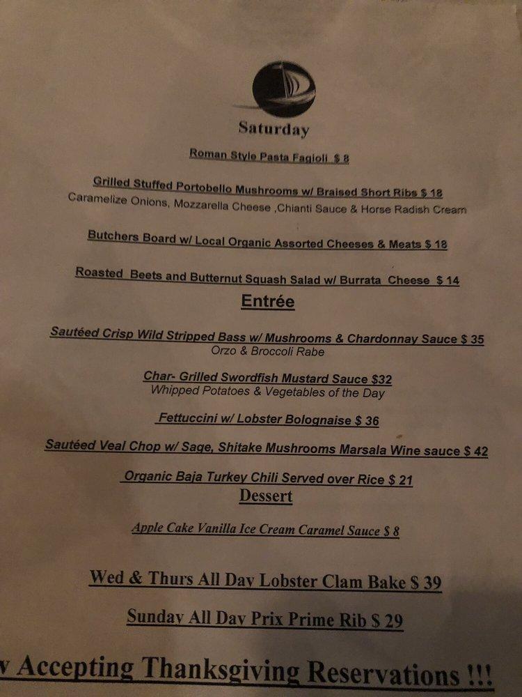 Menu at Harbor Mist Restaurant, Cold Spring Harbor