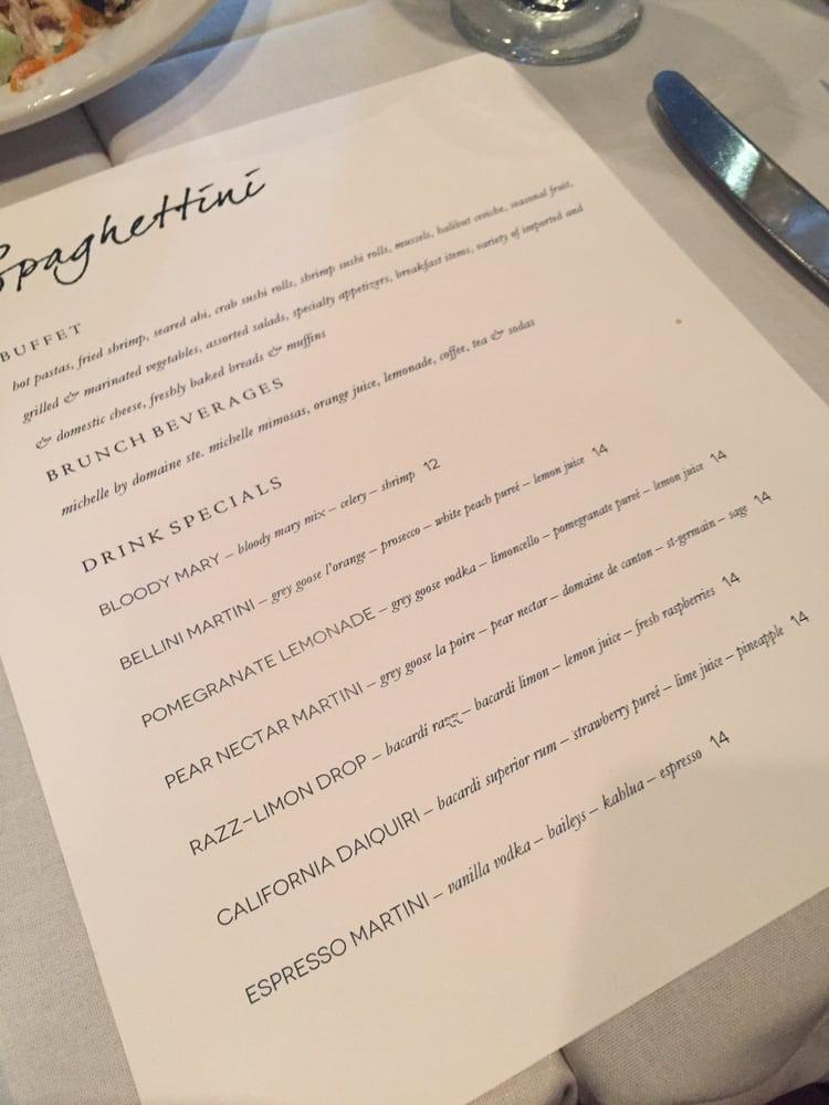 Menu at Spaghettini restaurant, Seal Beach, Old Ranch Pkwy