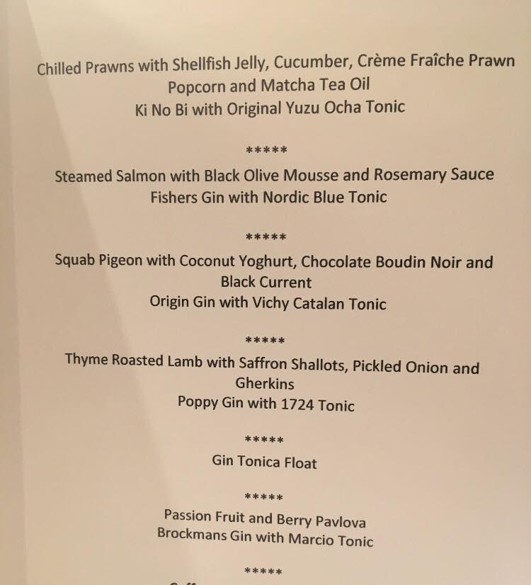 Menu at Vanilla Pod restaurant, Marlow