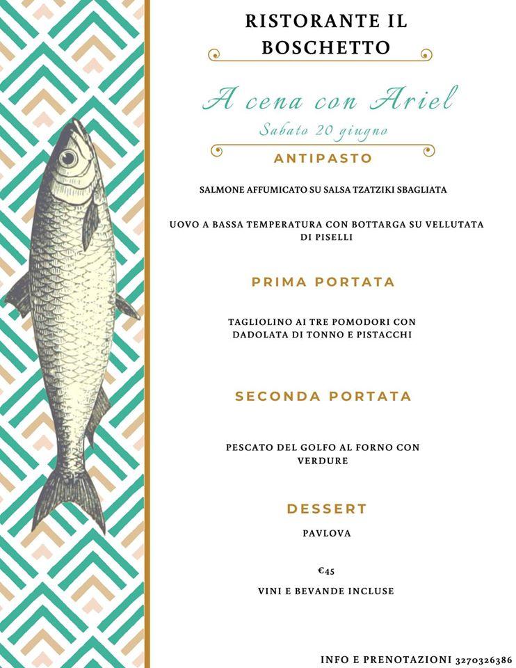 Menu da Ristorante il Boschetto, Villanova d'Albenga