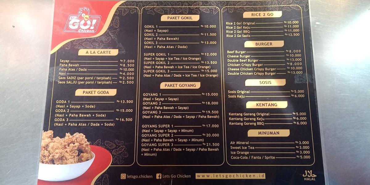 Carta del restaurante Let's go! Chicken, Betro