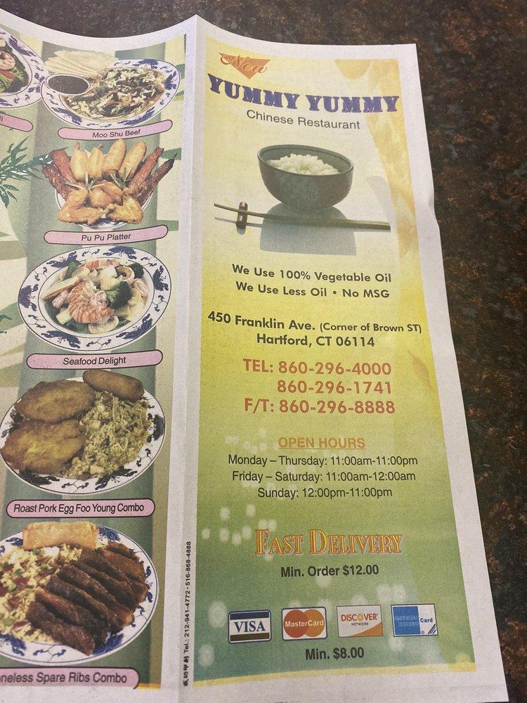 Menu at Yummy Yummy Chinese Restaurant, Hartford