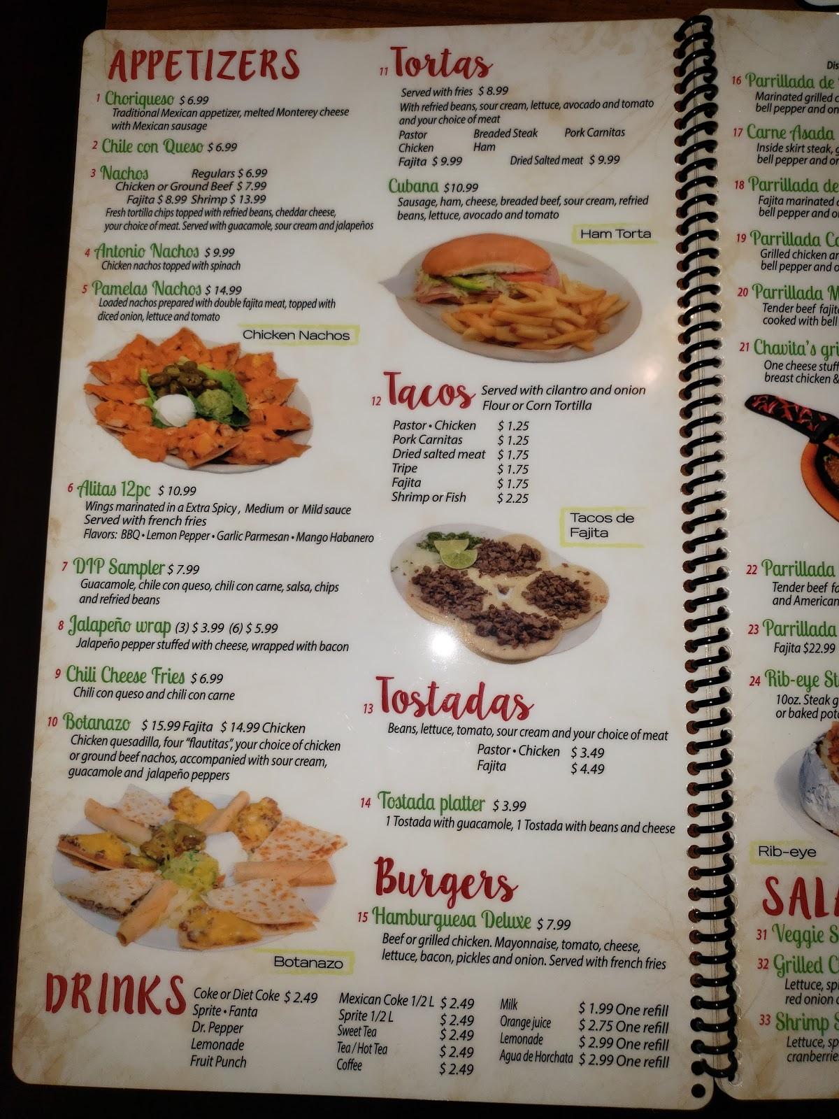 Menu at Jalisco's Mexican Grill Restaurant, Mabank