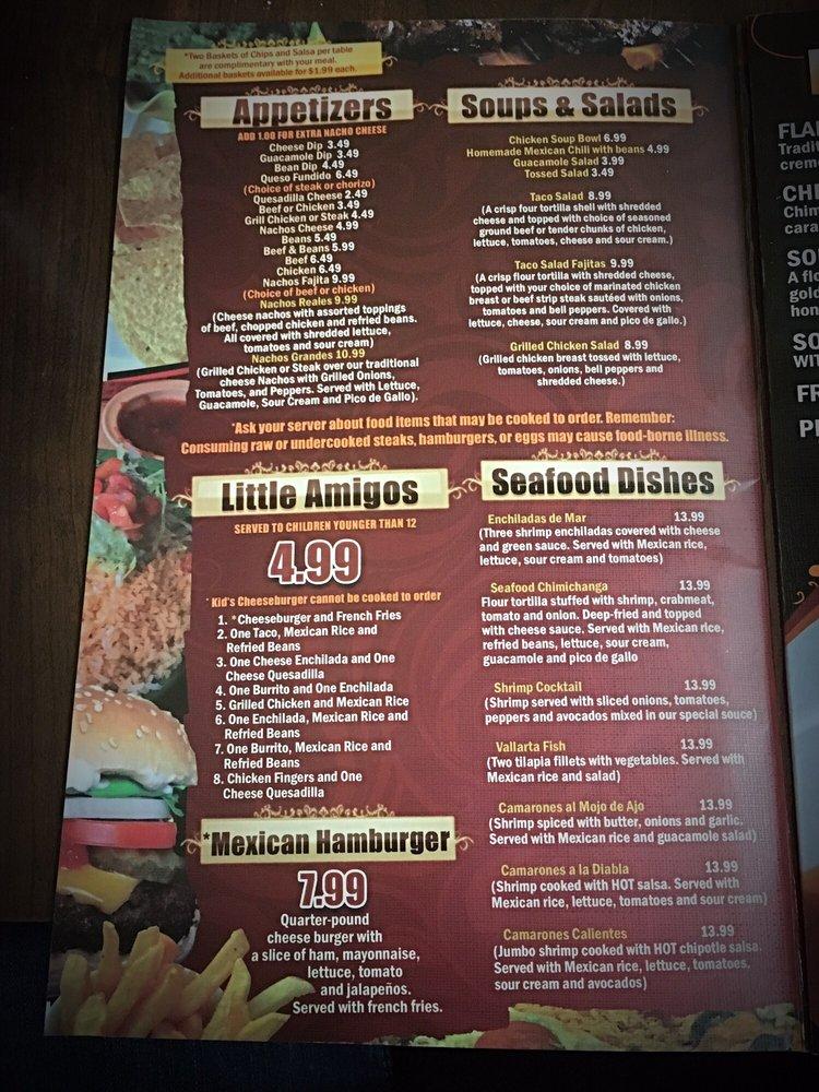 Menu at Casa Real restaurant, Otsego