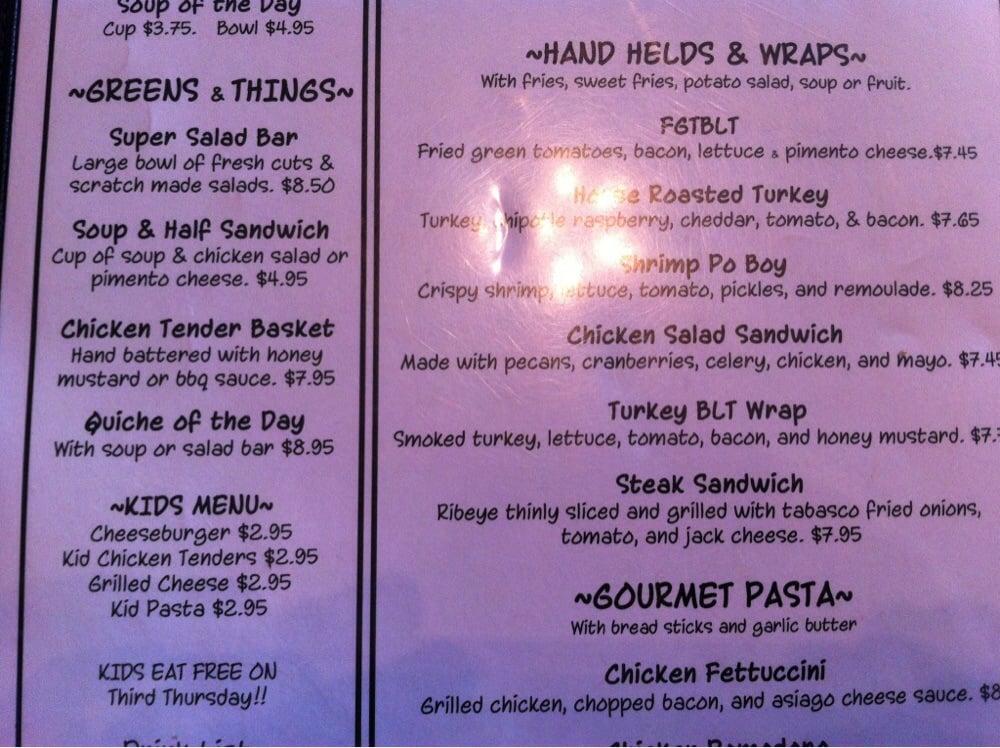 Menu at Market Cafe, Louisville, W Main St