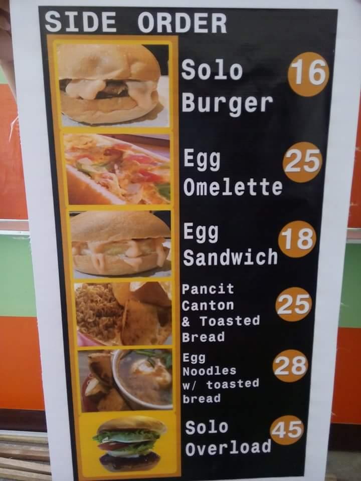 Menu at Burger Hub restaurant, Cotabato City