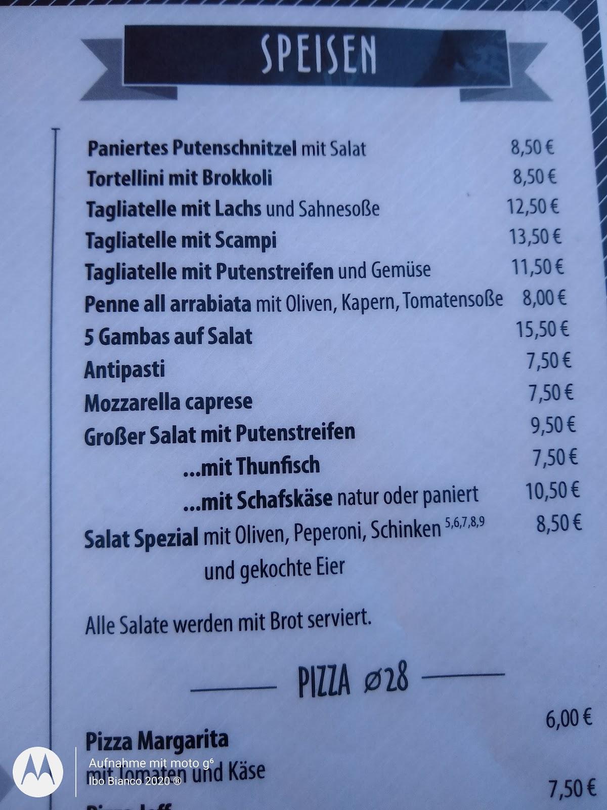 Speisekarte von Café Jeff Bar, Regen