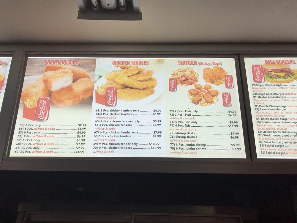 Menu at Crown Fried Chicken restaurant, Bayonne, Richmond Terrace