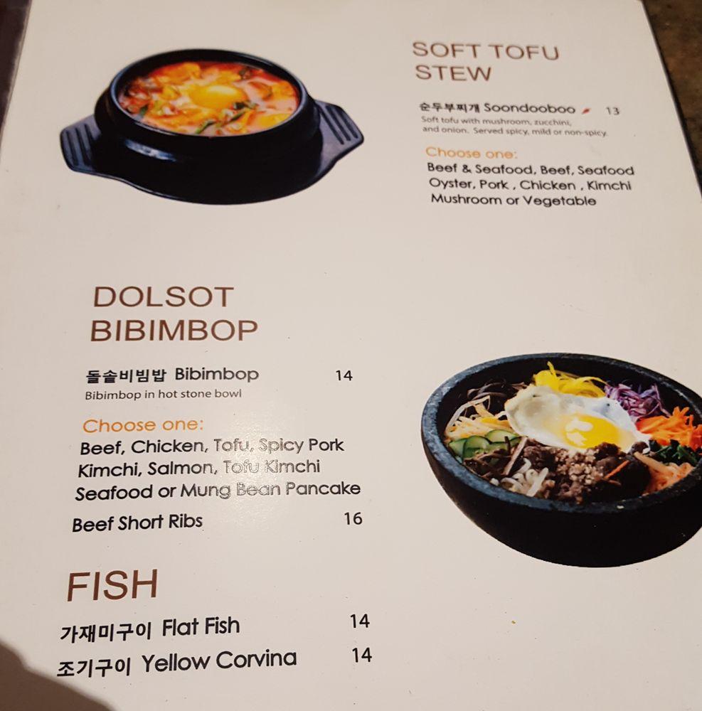 Menu at Ohgane Korean BBQ Concord, Concord