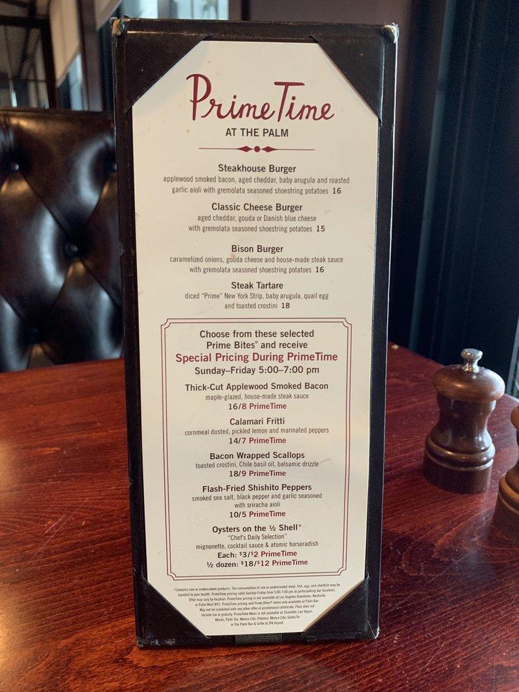 Menu at The Palm - Downtown Houston steakhouse, Houston, Fannin St ...