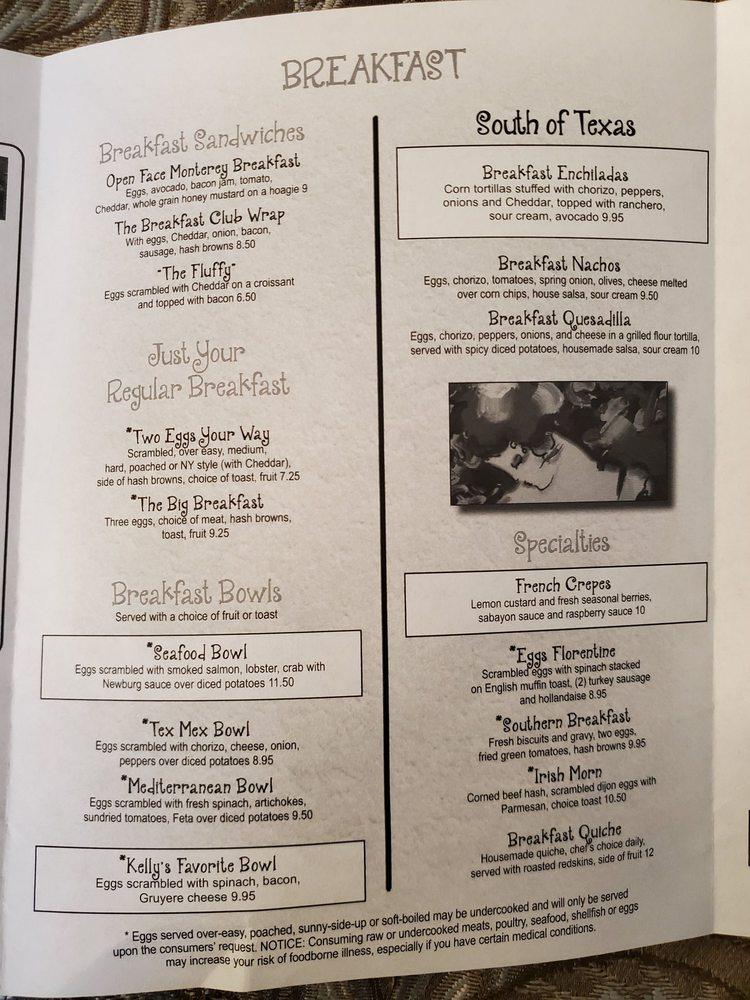Menu at Breakfast Club, Livonia