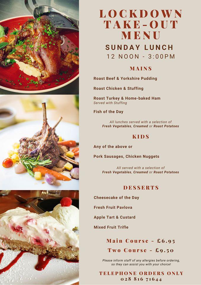 Menu at Derg Arms pub & bar, Castlederg