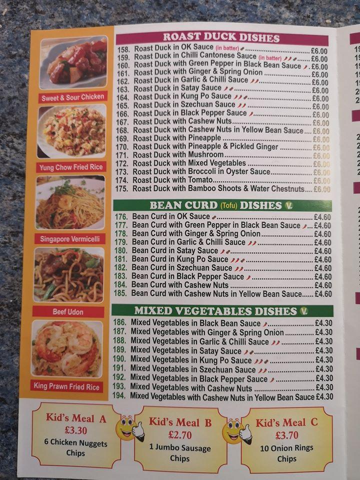 Menu at Lucky Wok fast food, Sale, 24 Cross St