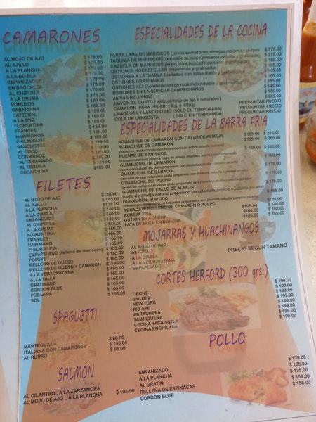 Carta del restaurante Romulo's Que Mariscos!, Ciudad del México, Av ...