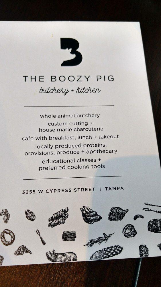 Menu at The Boozy Pig restaurant, Tampa, 3255 W Cypress St
