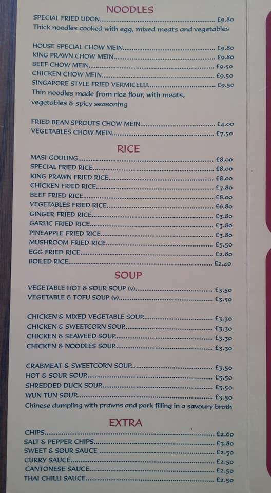Menu at Eighty Eight Chinese Restaurant, Lytham Saint Annes