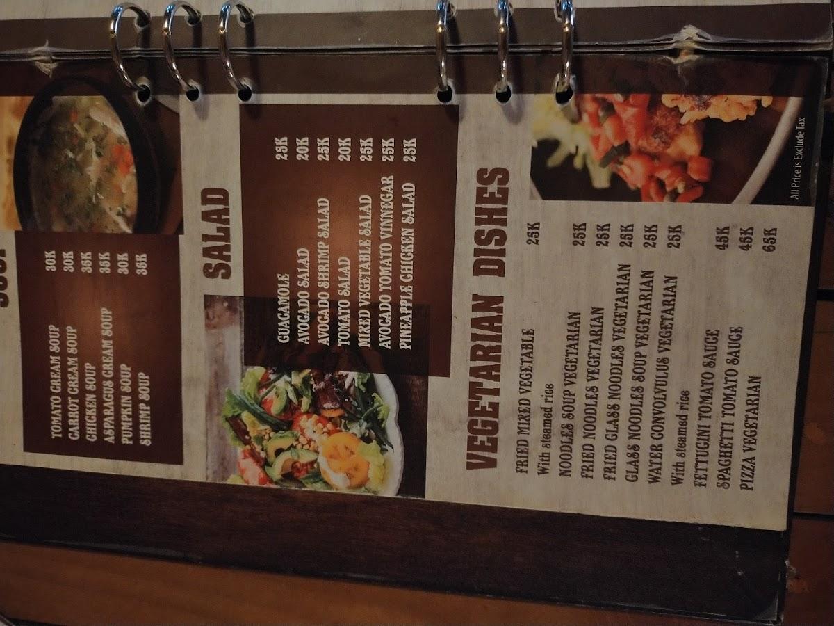 Carta de Cafe Aras, Rantepao