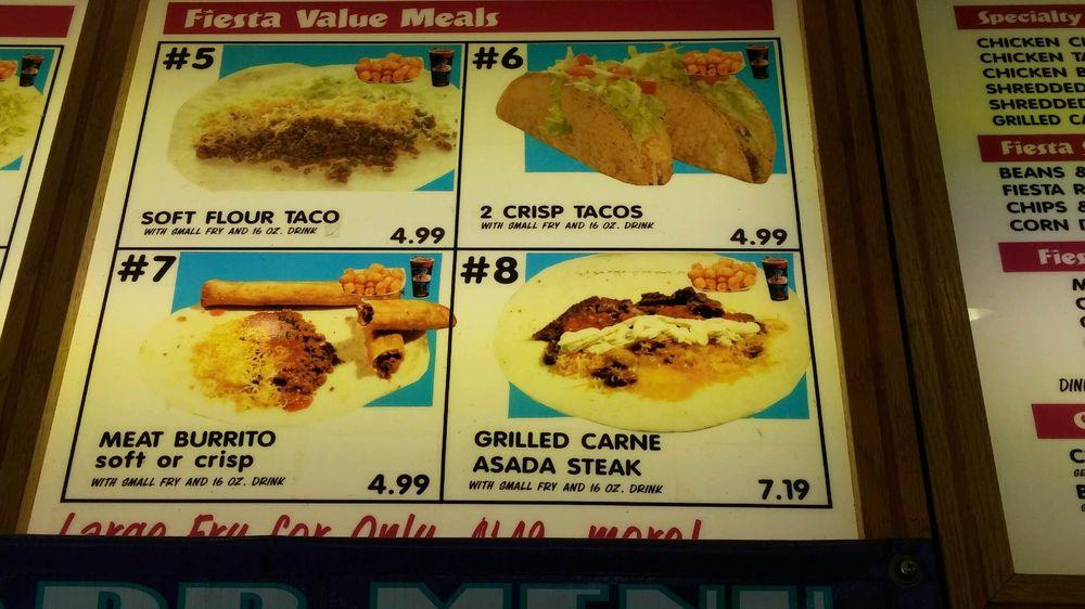 Menu at Fiesta Olé restaurant, Kearns