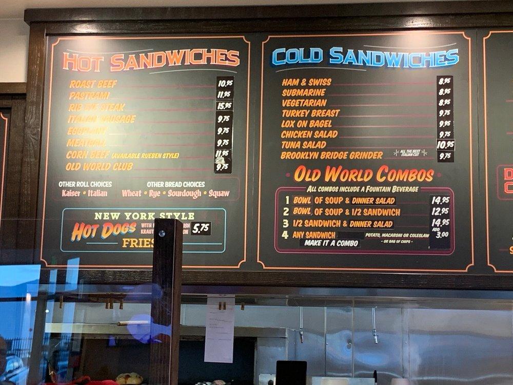 Menu at Old World Delicatessens pizzeria, Covina, 126 Shoppers Ln