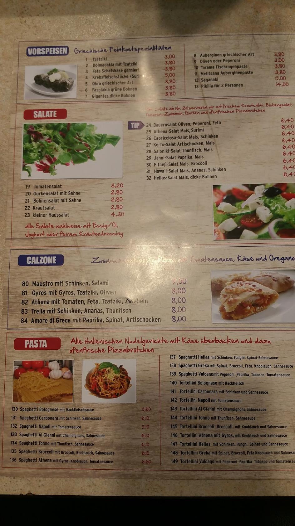 Speisekarte von Athena Grill restaurant, Bonn