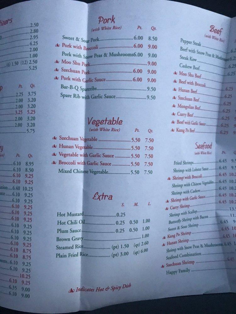 Carta del restaurante China Chef, Romulus, Wayne Rd