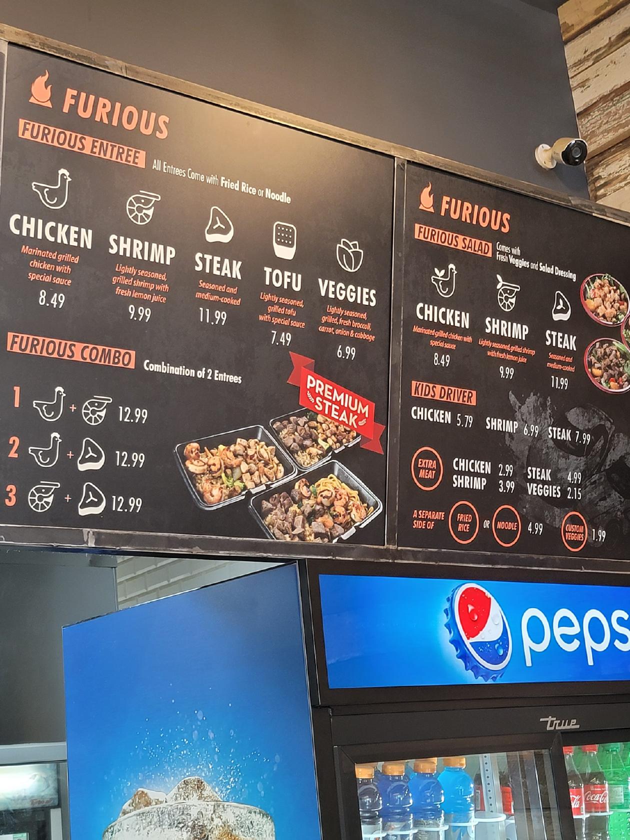 Menu at Fast Furious restaurant, Addison, Belt Line Rd