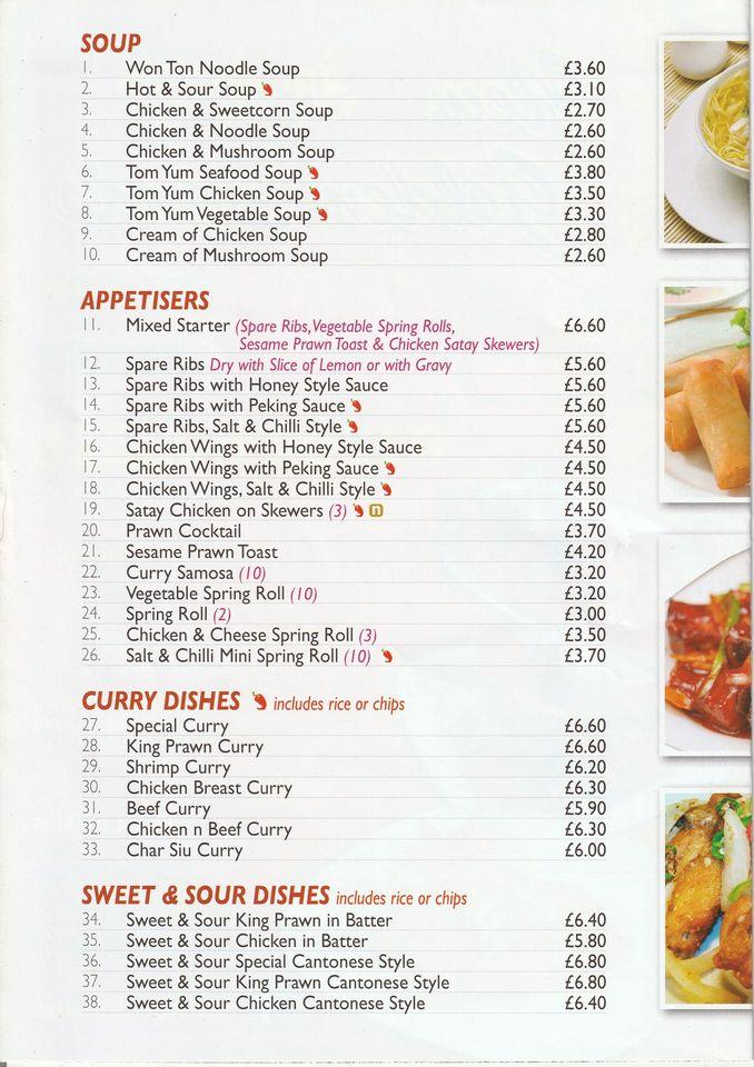 Menu at Golden Sands restaurant, Stevenston