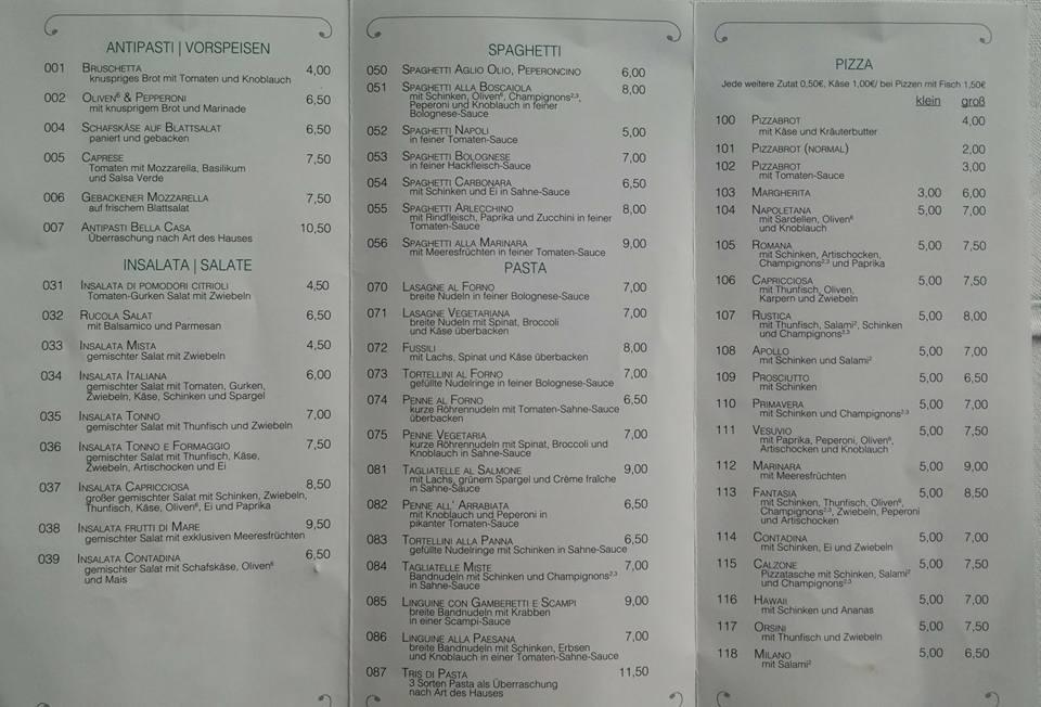 Menu at Restaurant Aphrodite, Rahden