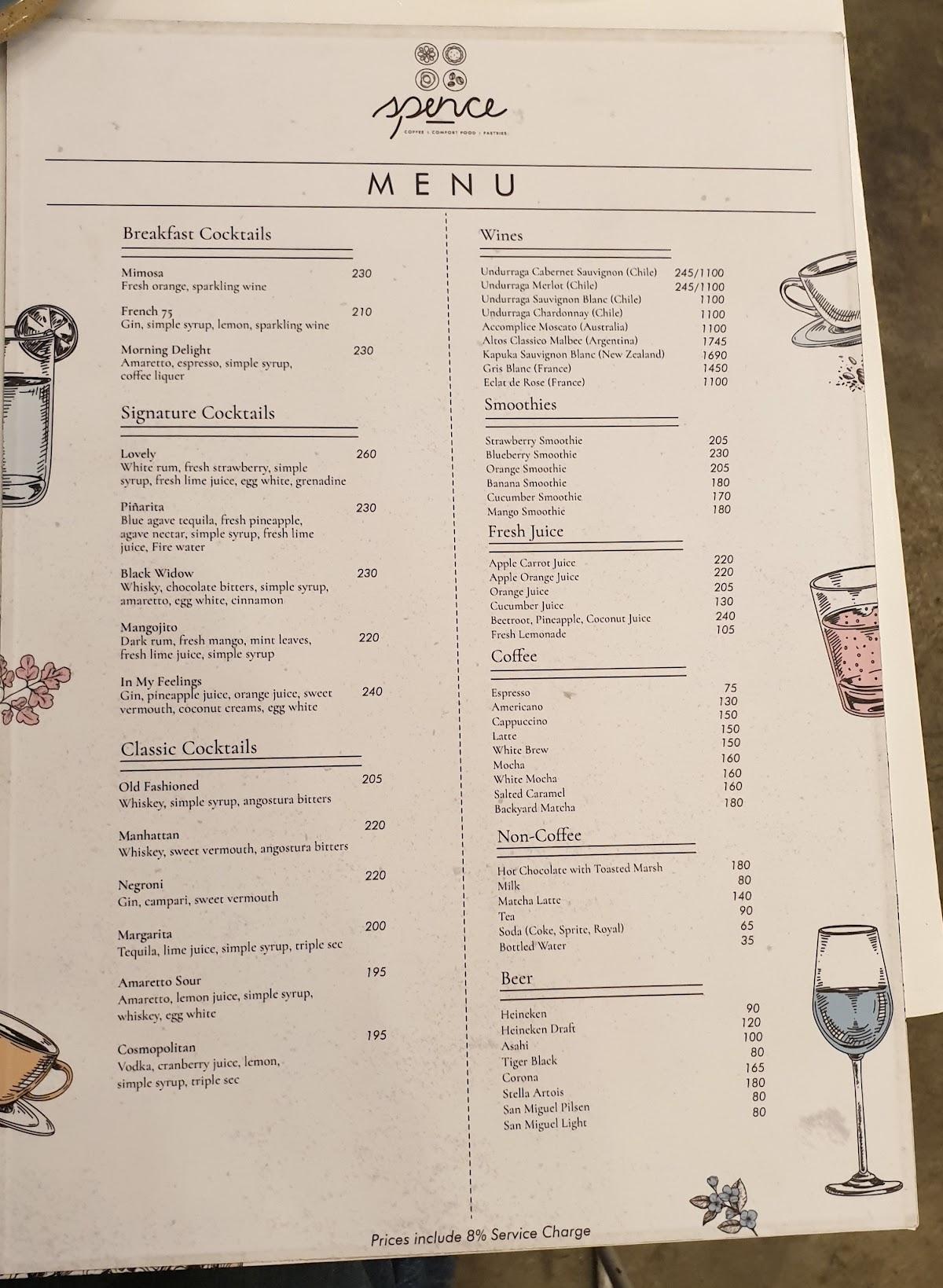 Menu at Spence Cafe & Kitchen, Cebu City, Ground Floor Tower 2 Solinea ...