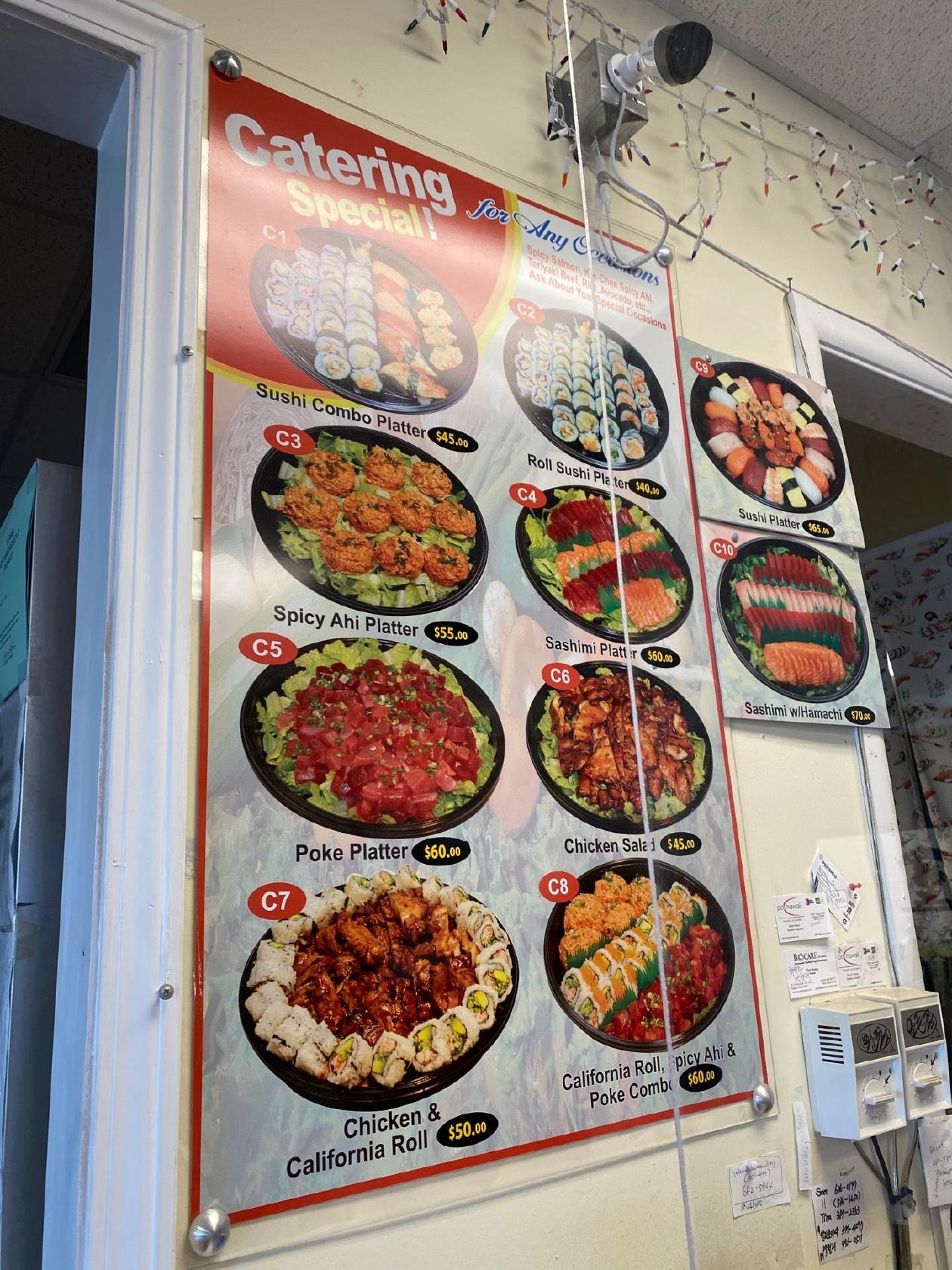Menu at Ahi and Vegetable - Kapalama restaurant, Honolulu, Dillingham Blvd