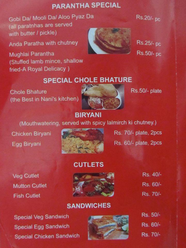 Menu at Nani's Kitchen, Noida, H898+QP3