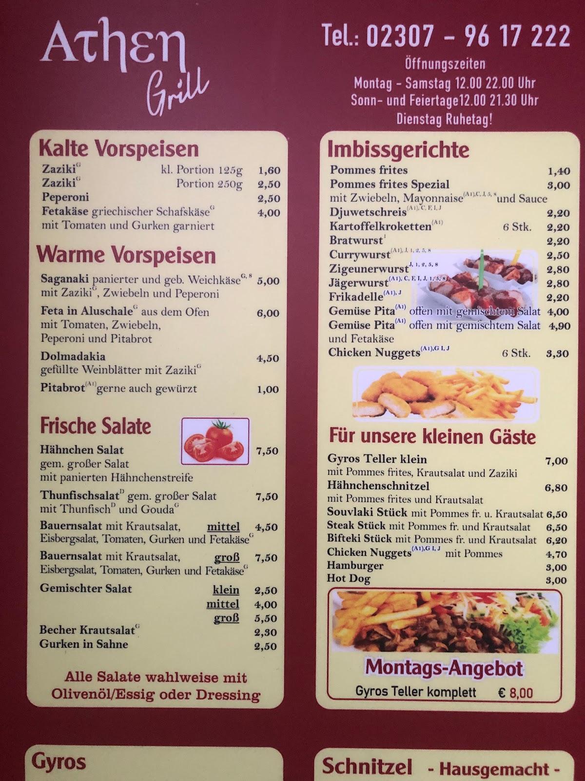 Athen Grill *** Merzig _ Athen Grill Speisekarte – EPVRI