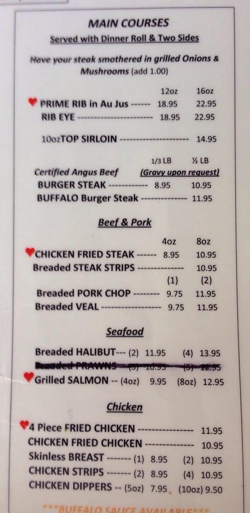 Menu at Hanging Five Restaurant, Butte