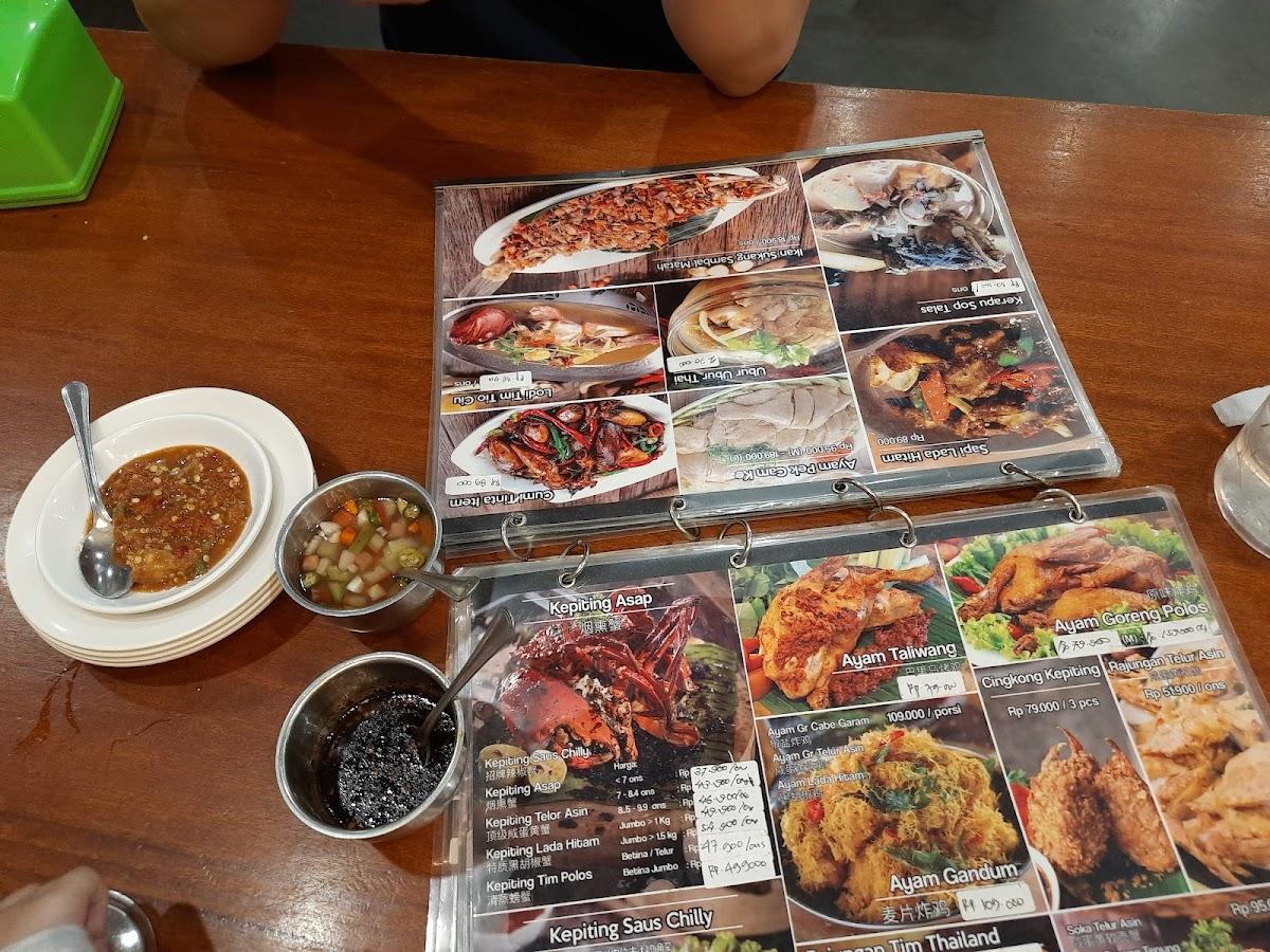 Menu at Cabe Ijo restaurant, Jakarta, Jl. Pluit Putra No.17