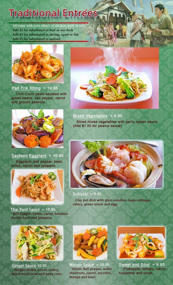 Menu at Ginger Thai Kitchen restaurant, Salinas